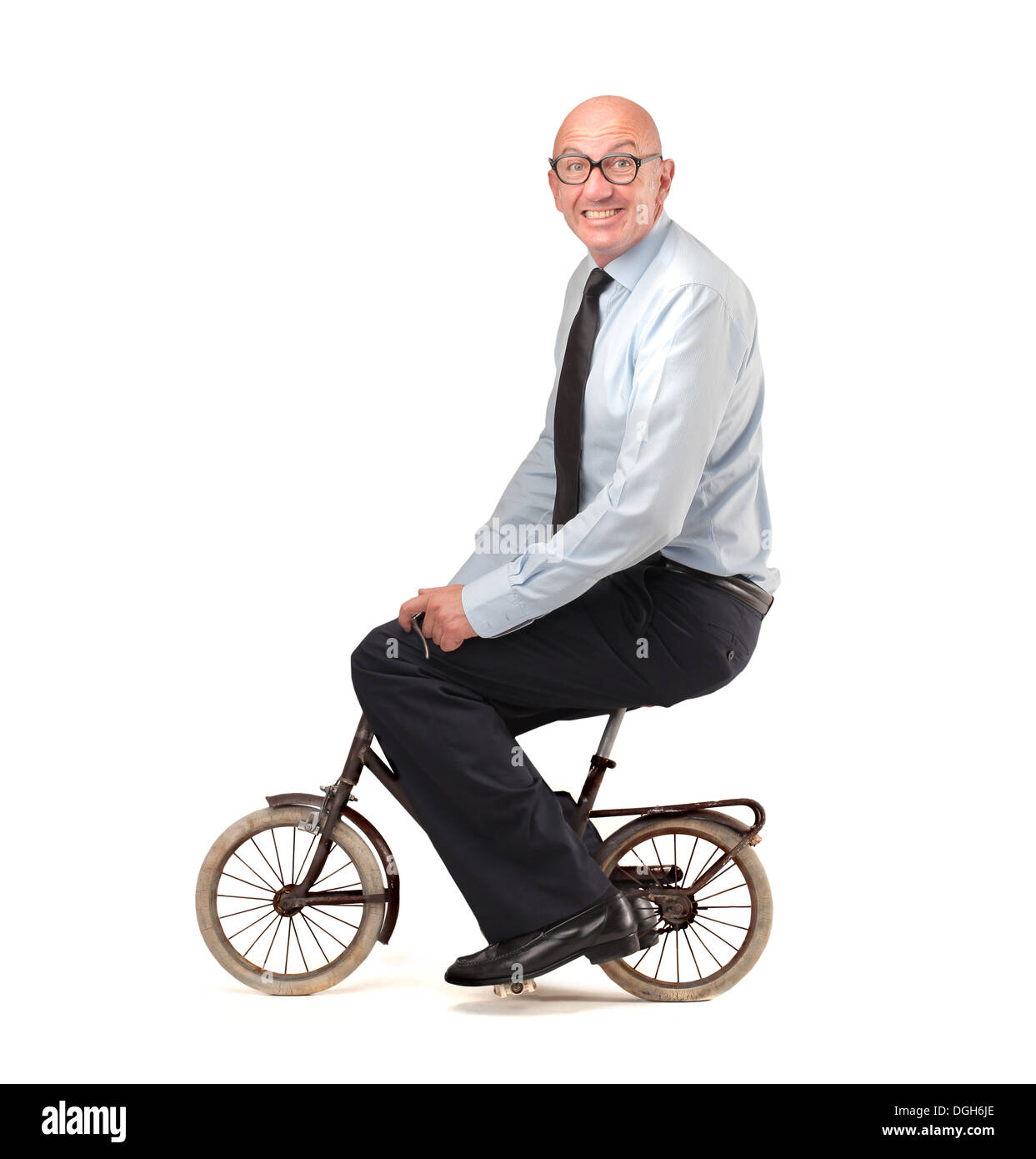 Cycling concept man on bike Cut Out Stock Images & Pictures - Alamy