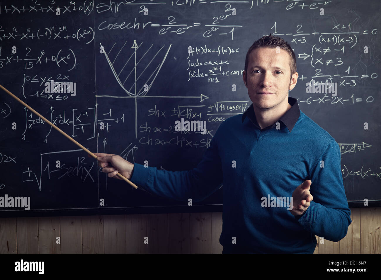 portrait of friendly teacher on duty Stock Photo - Alamy