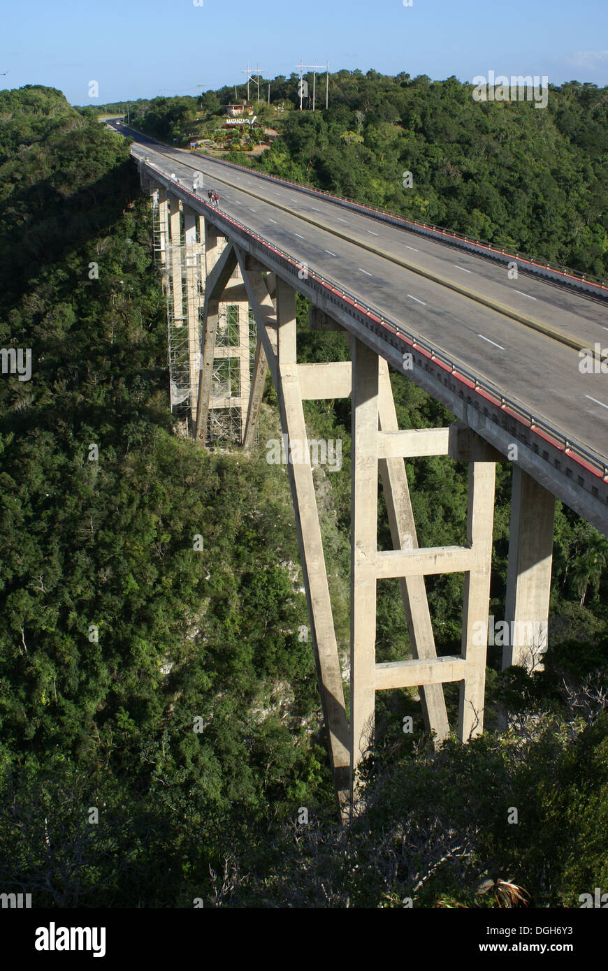 Road bridge over canyon highest bridge in Cuba Bridge of Bacunayagua ...