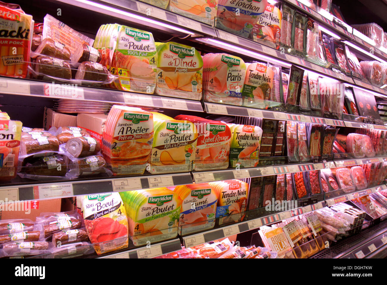 Food Supermarket Paris Shopping Department Store High Resolution Stock ...