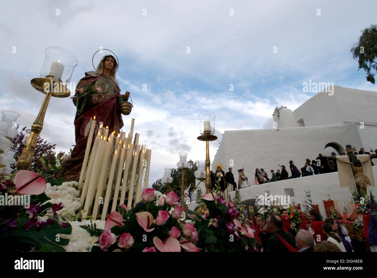 Good Friday Easter Parade in Santa Eulalia del Rio, Ibiza Stock Photo ...