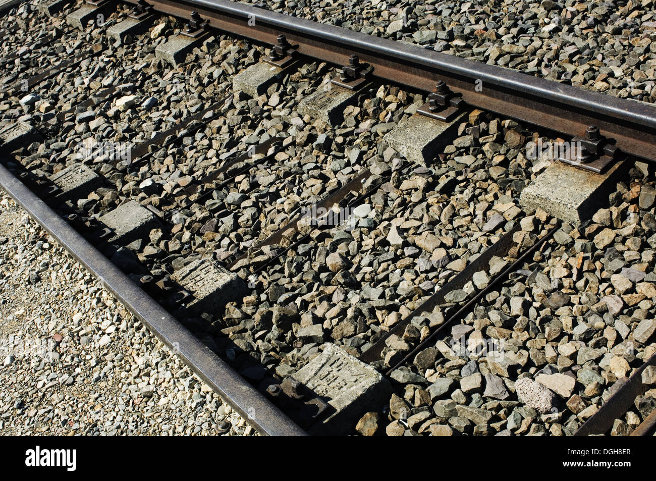 Auschwitz train rails hi-res stock photography and images - Alamy