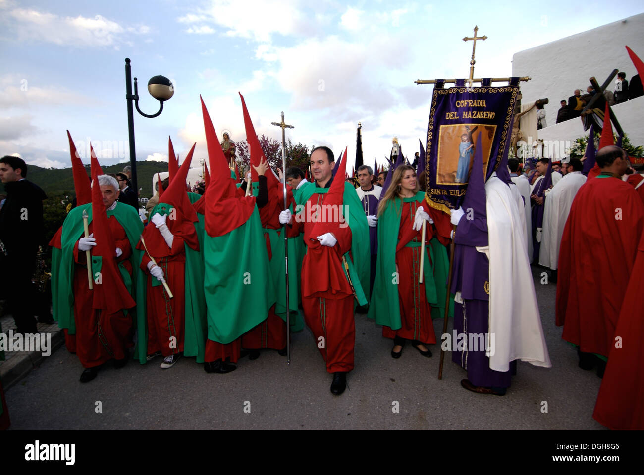 Good Friday Easter Parade in Santa Eulalia del Rio, Ibiza Stock Photo ...