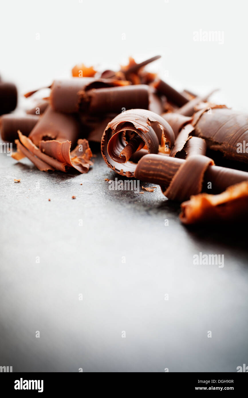 Chocolate curls texture hi-res stock photography and images - Alamy