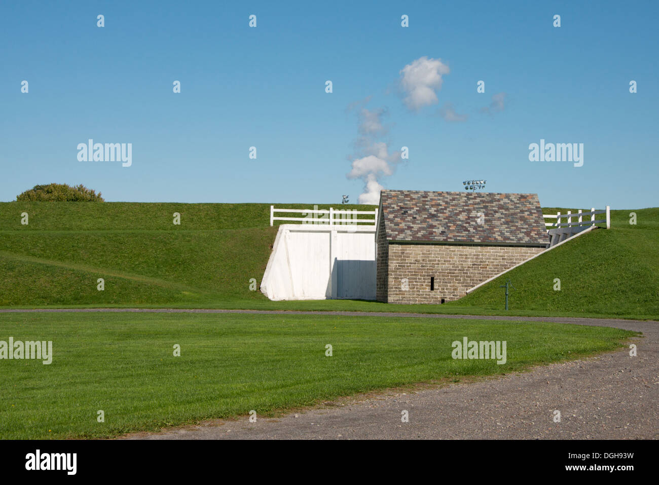New York, Oswego. Historic Fort Ontario, military barracks Stock Photo ...