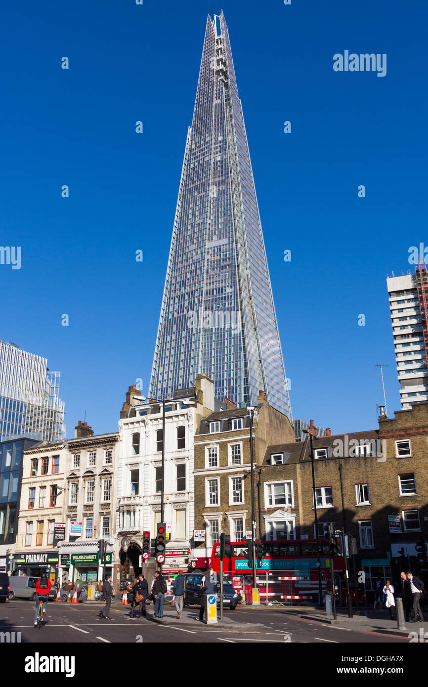 Borough High Street & The Shard Skyscraper - London Stock Photo - Alamy