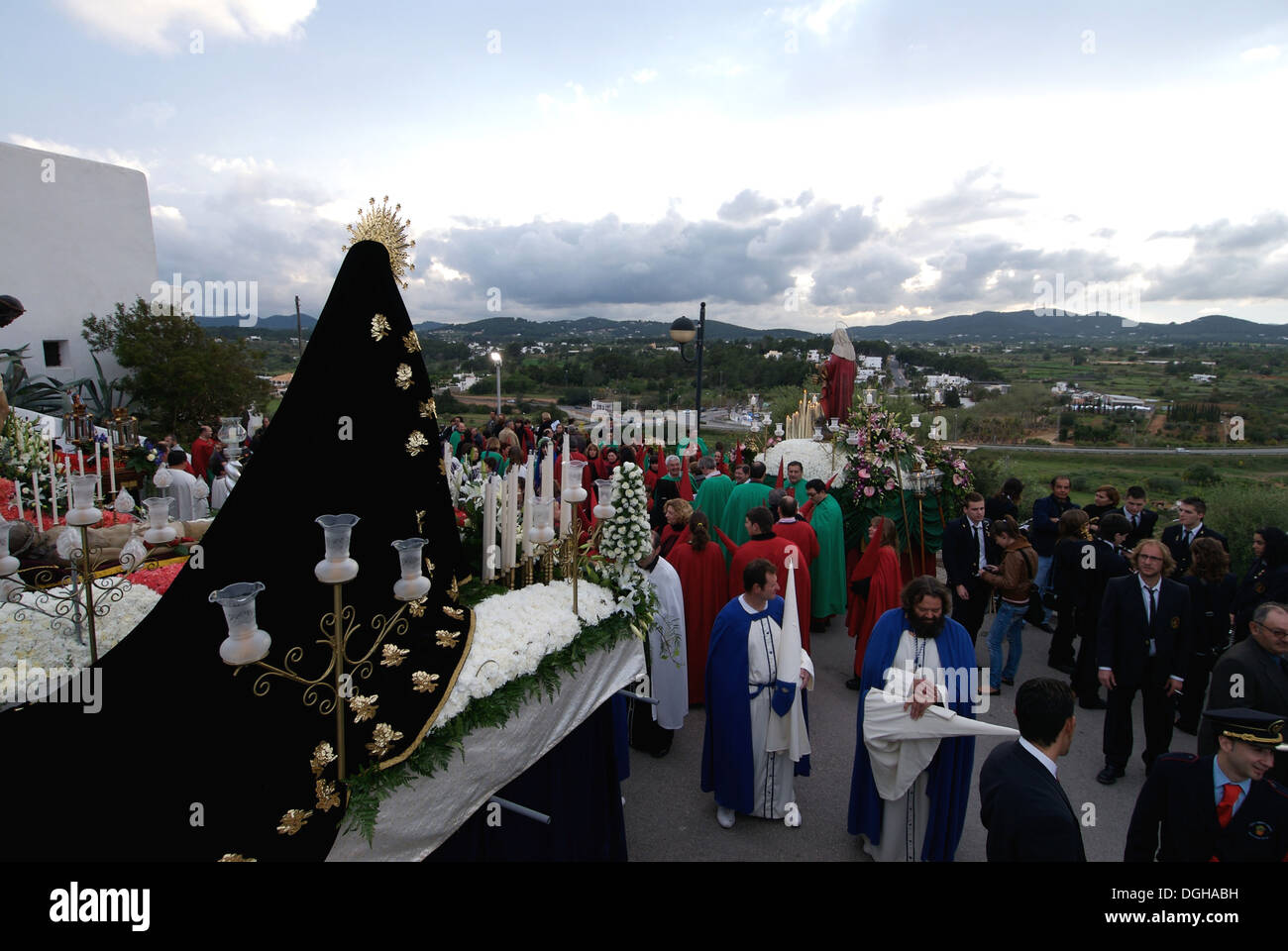 Good Friday Easter Parade in Santa Eulalia del Rio, Ibiza Stock Photo ...