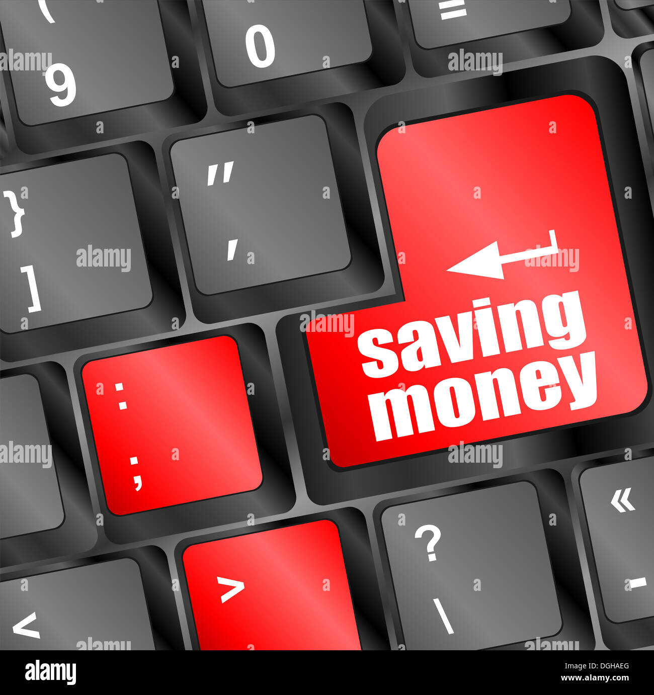 saving money button on computer keyboard key Stock Photo - Alamy