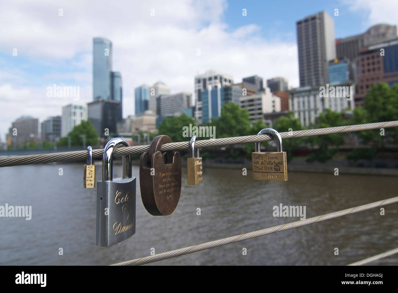 Pedestrian Bridge over Yarra River Melbourne Stock Photo - Alamy