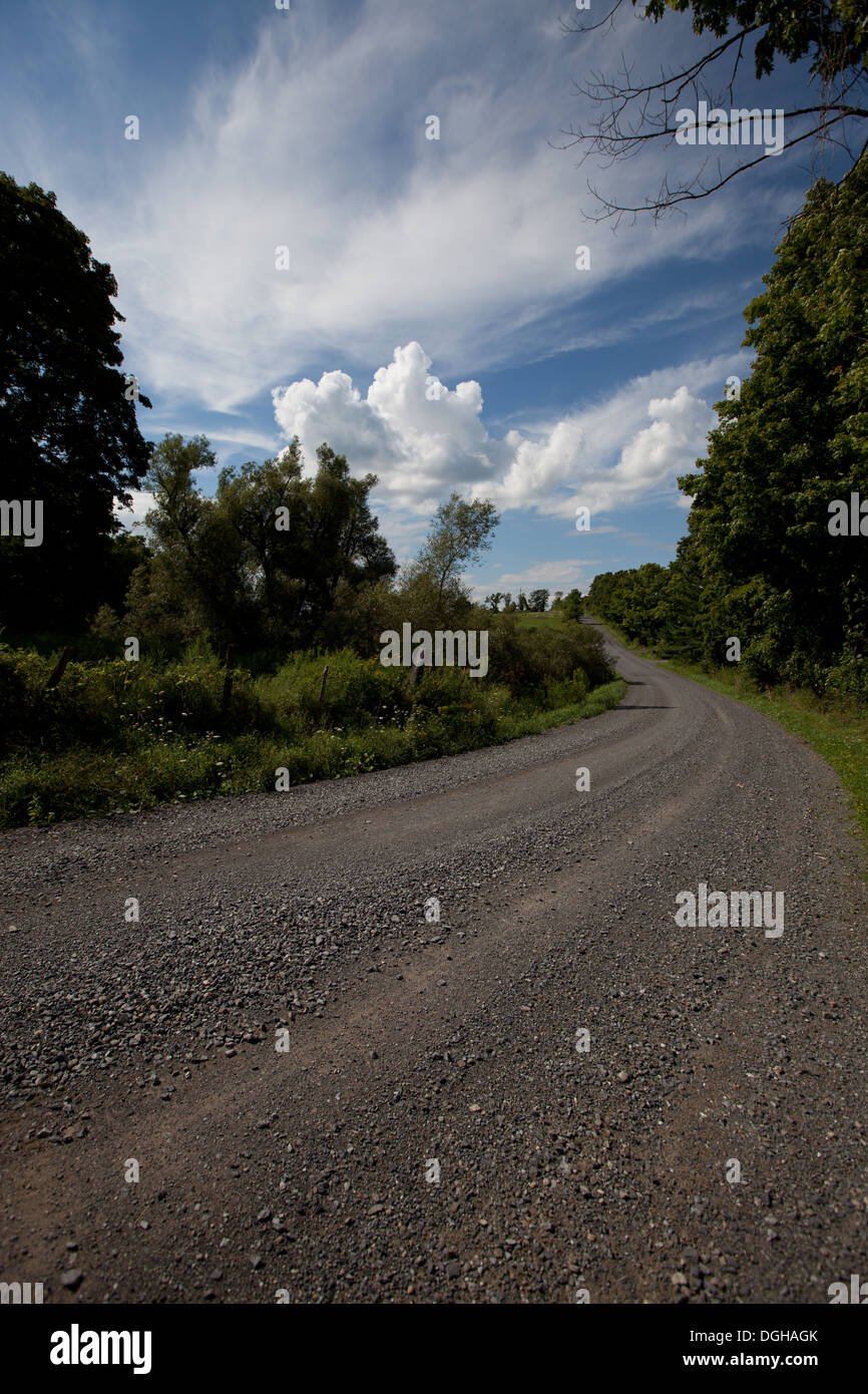 Empty country road in upstate New York Stock Photo - Alamy