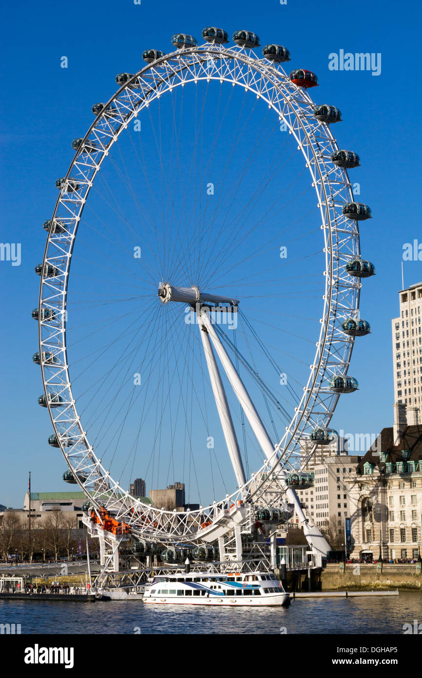EDF Energy London Eye - South Bank - London Stock Photo - Alamy