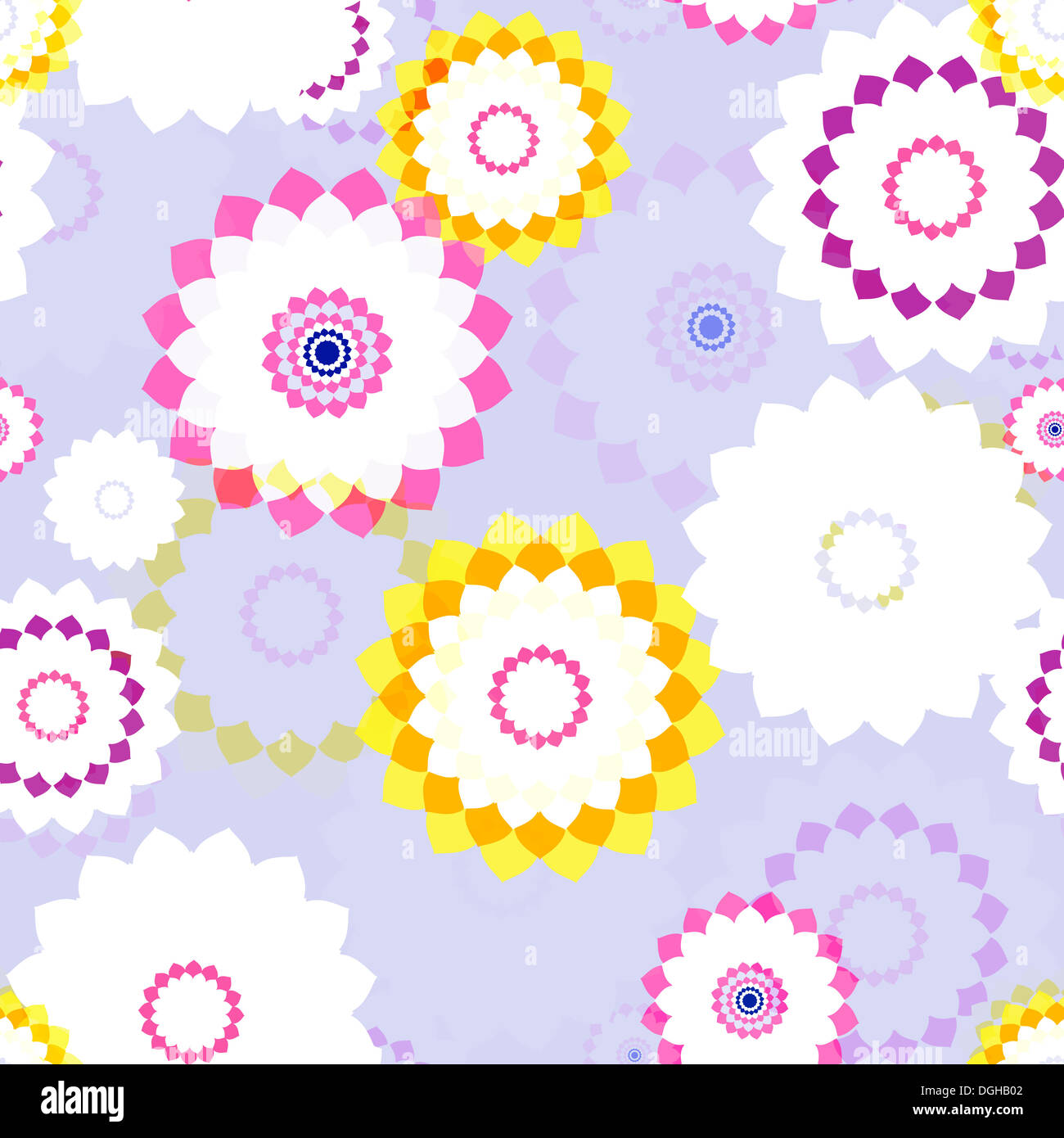 Seamless background - stylized aster flowers Stock Photo - Alamy