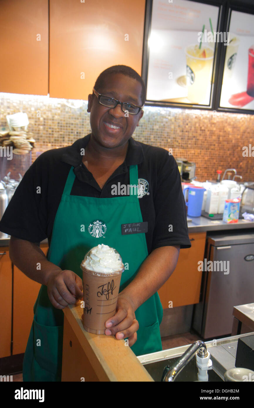 Starbucks barista apron hi-res stock photography and images - Alamy