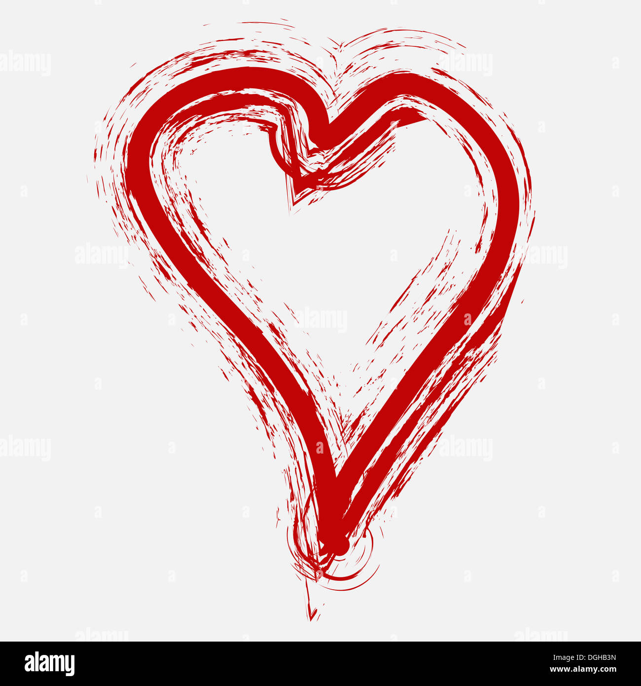 Heart draw brush vector image hi-res stock photography and images - Alamy