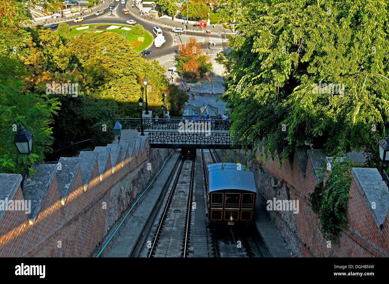 Funicular railway station Castle Hill Buda Budapest Hungary Stock Photo ...