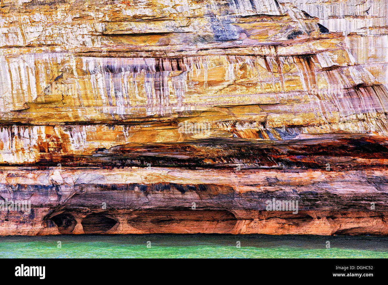 Naturally formed caves among the sandstone cliffs at Pictured Rocks ... Naturally formed caves among the sandstone cliffs at Pictured Rocks ...