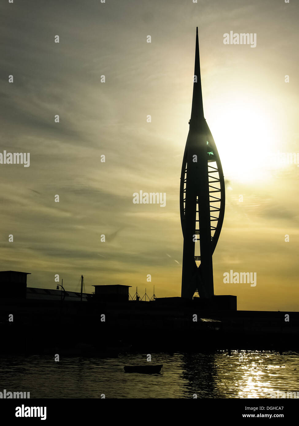 Spinnaker tower silhouette portsmouth hi-res stock photography and ...