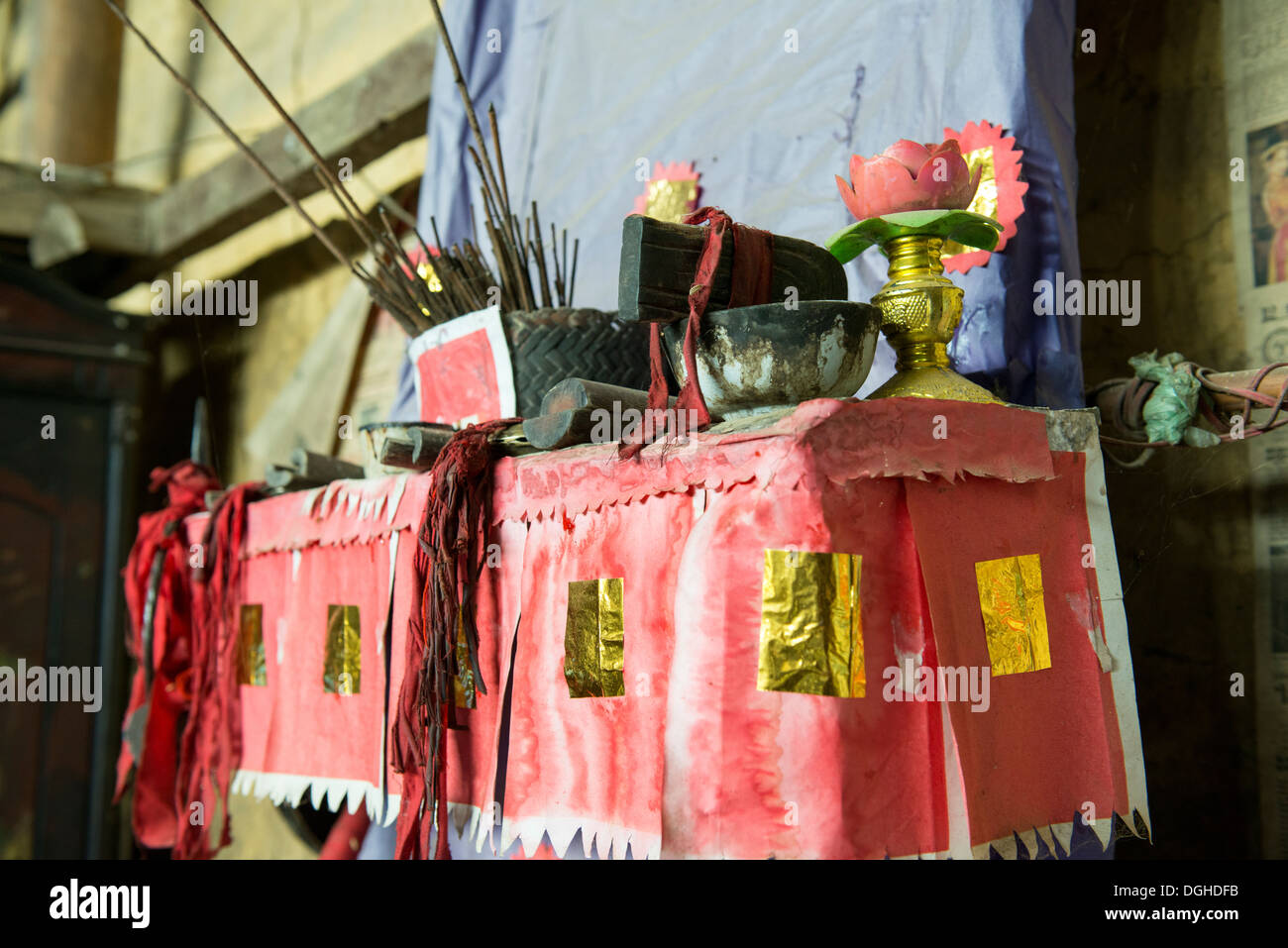 Flower Hmong spiritual altar , Bac Ha, Lao Cai,Vietnam Stock Photo - Alamy