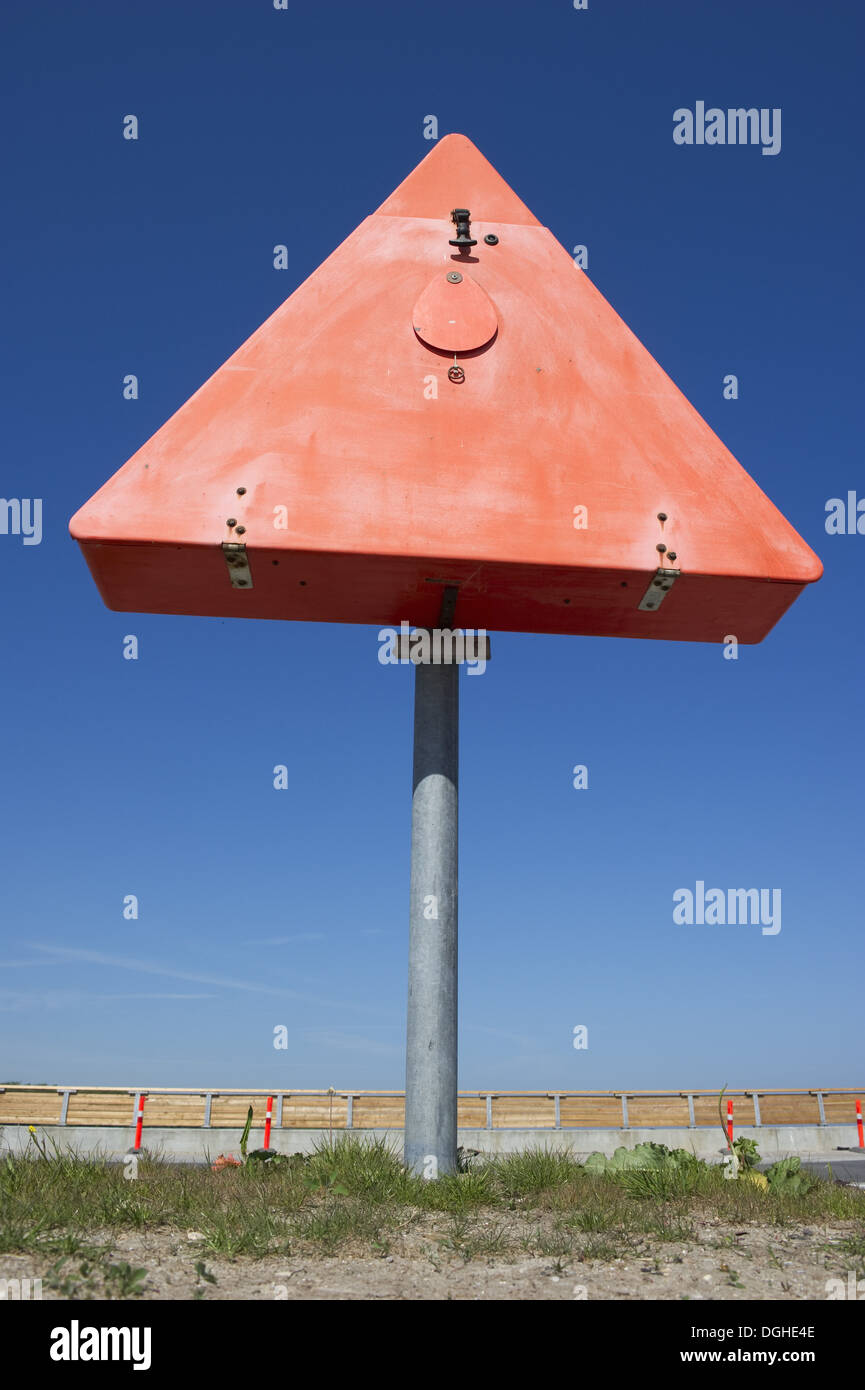 Sign for sea traffic, Fynhavn, Baltic Sea, Denmark, may Stock Photo - Alamy