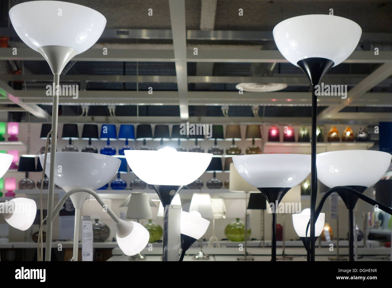 compact fluorescent lamps in store Stock Photo - Alamy