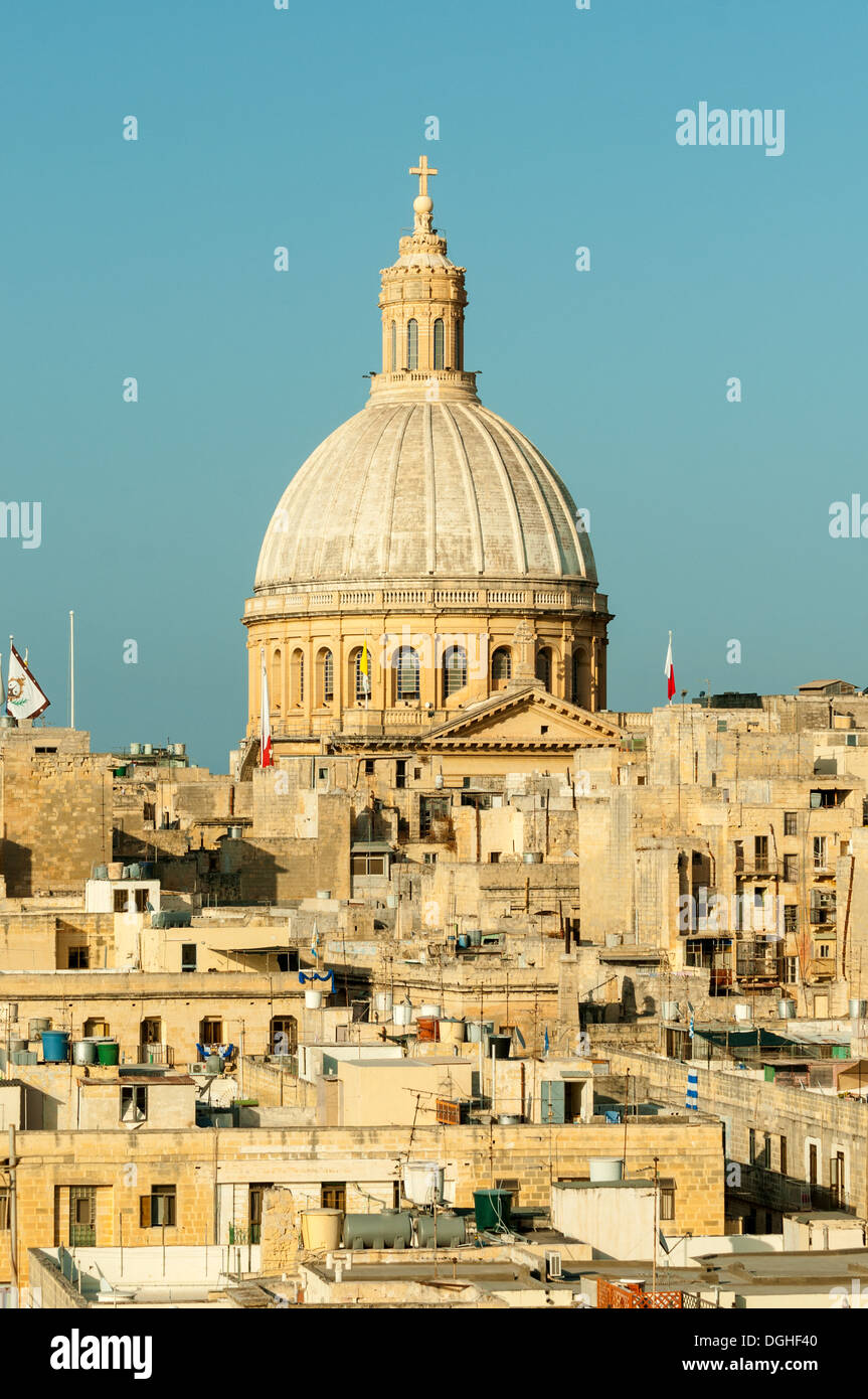 Malta church cupola valletta hi-res stock photography and images - Alamy