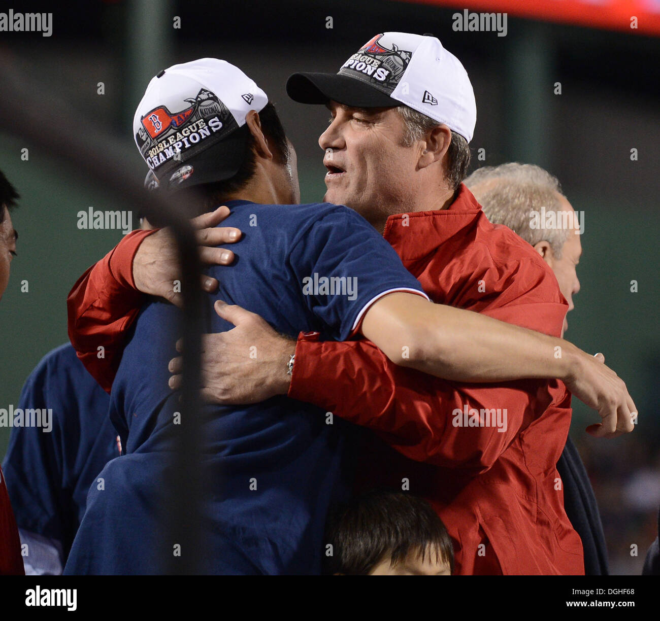 Boston, Massachusetts, USA. 19th Oct, 2013. (L-R) Koji Uehara, John ...