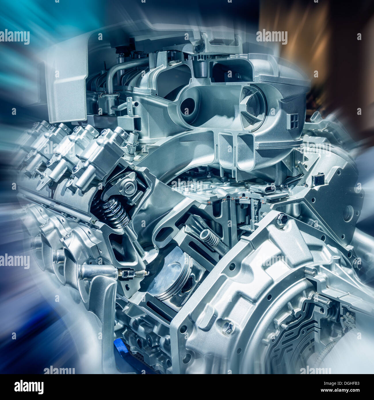 The car's engine closeup Stock Photo - Alamy