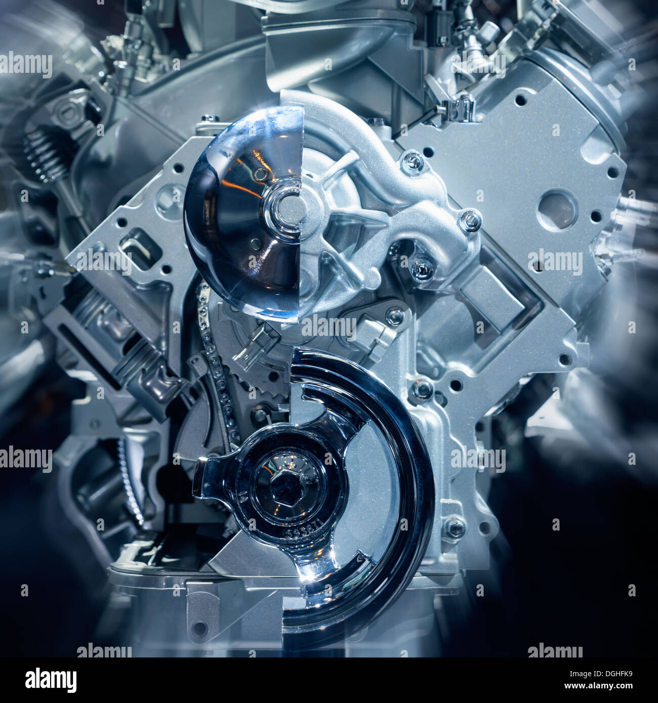 The car's engine closeup Stock Photo - Alamy