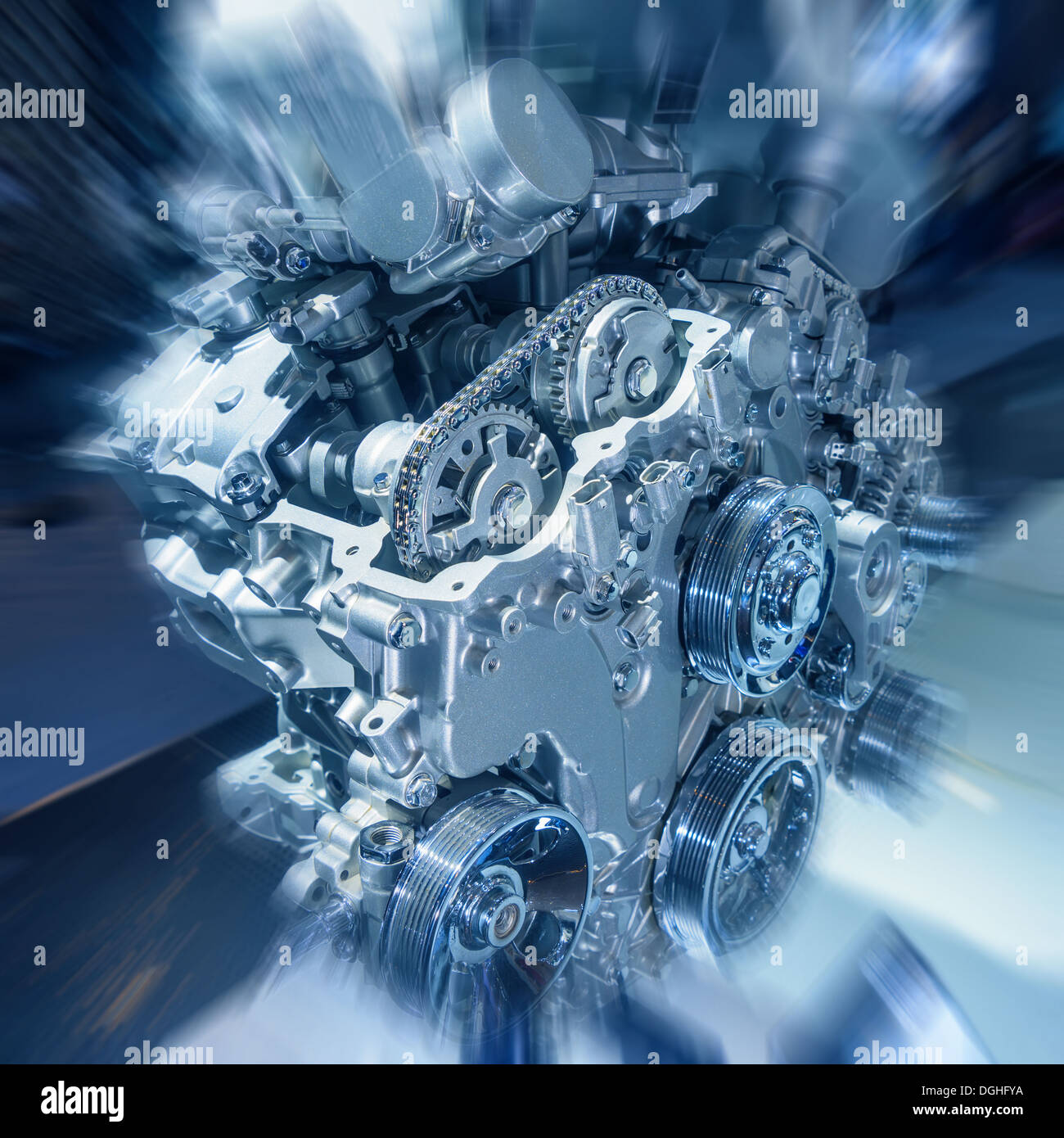 The car's engine closeup Stock Photo - Alamy