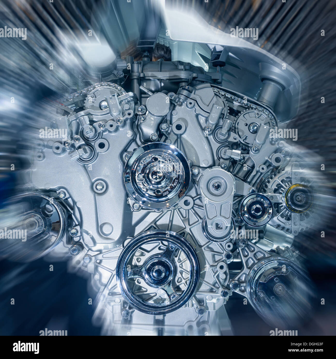 The car's engine closeup Stock Photo - Alamy