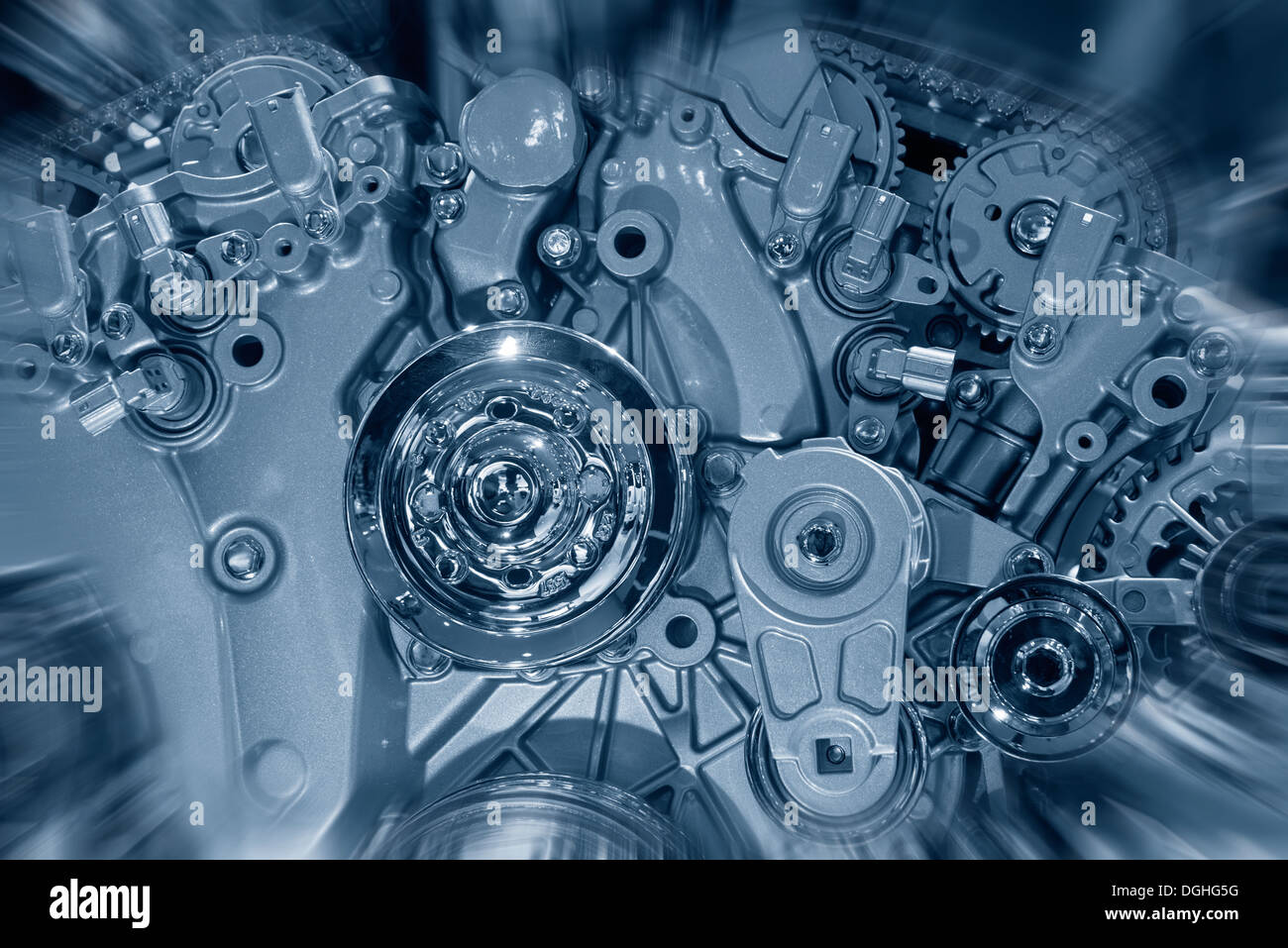 The car's engine closeup Stock Photo - Alamy