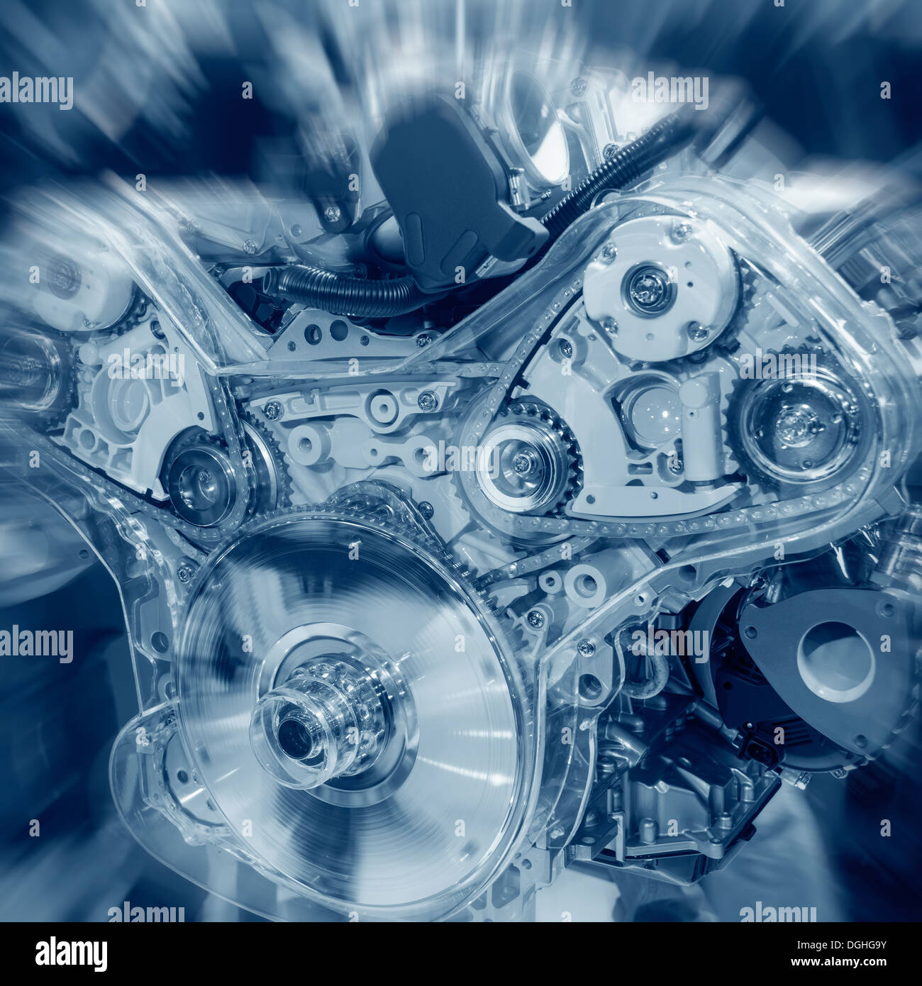 The car's engine closeup Stock Photo - Alamy