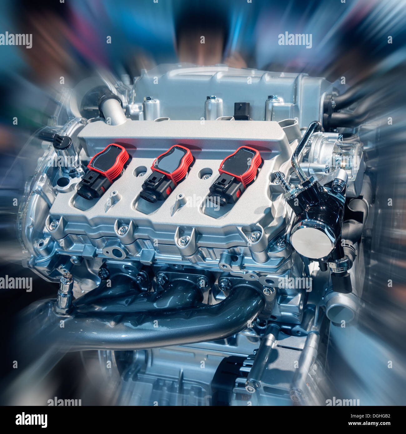 The car's engine closeup Stock Photo - Alamy
