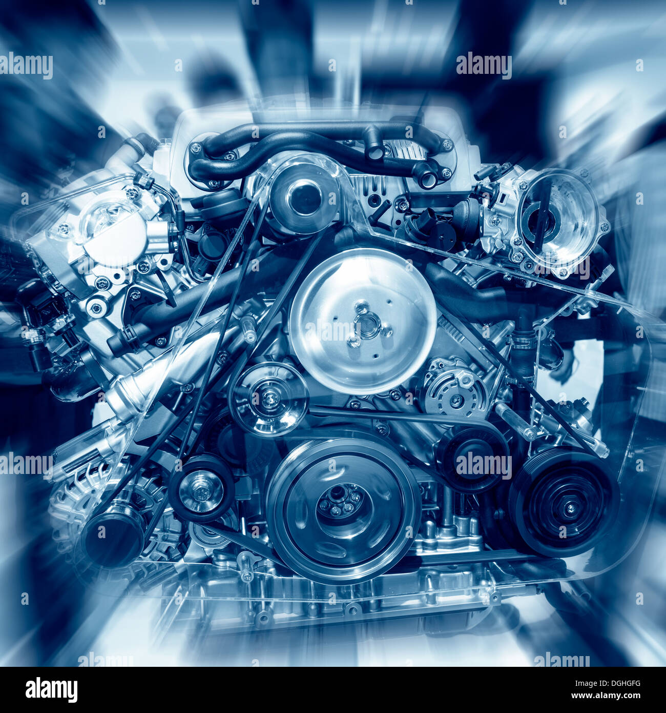 The car's engine closeup Stock Photo - Alamy