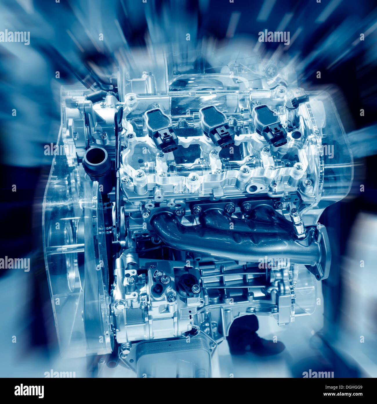 The car's engine closeup Stock Photo - Alamy
