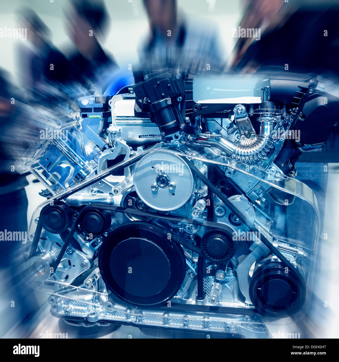 The car's engine closeup Stock Photo - Alamy