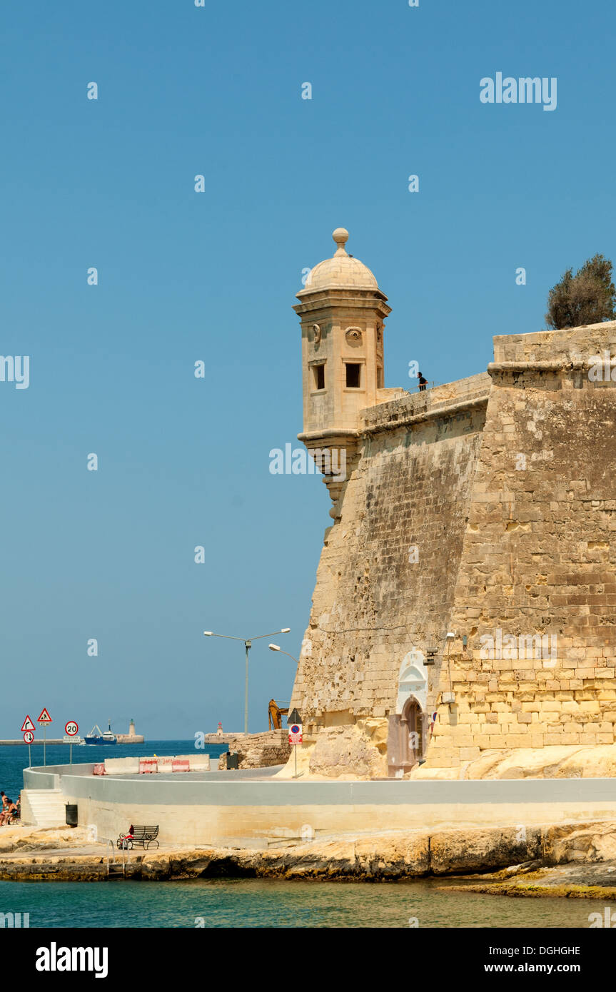Watchtower on Fort St Michael, Senglea, Malta Stock Photo - Alamy