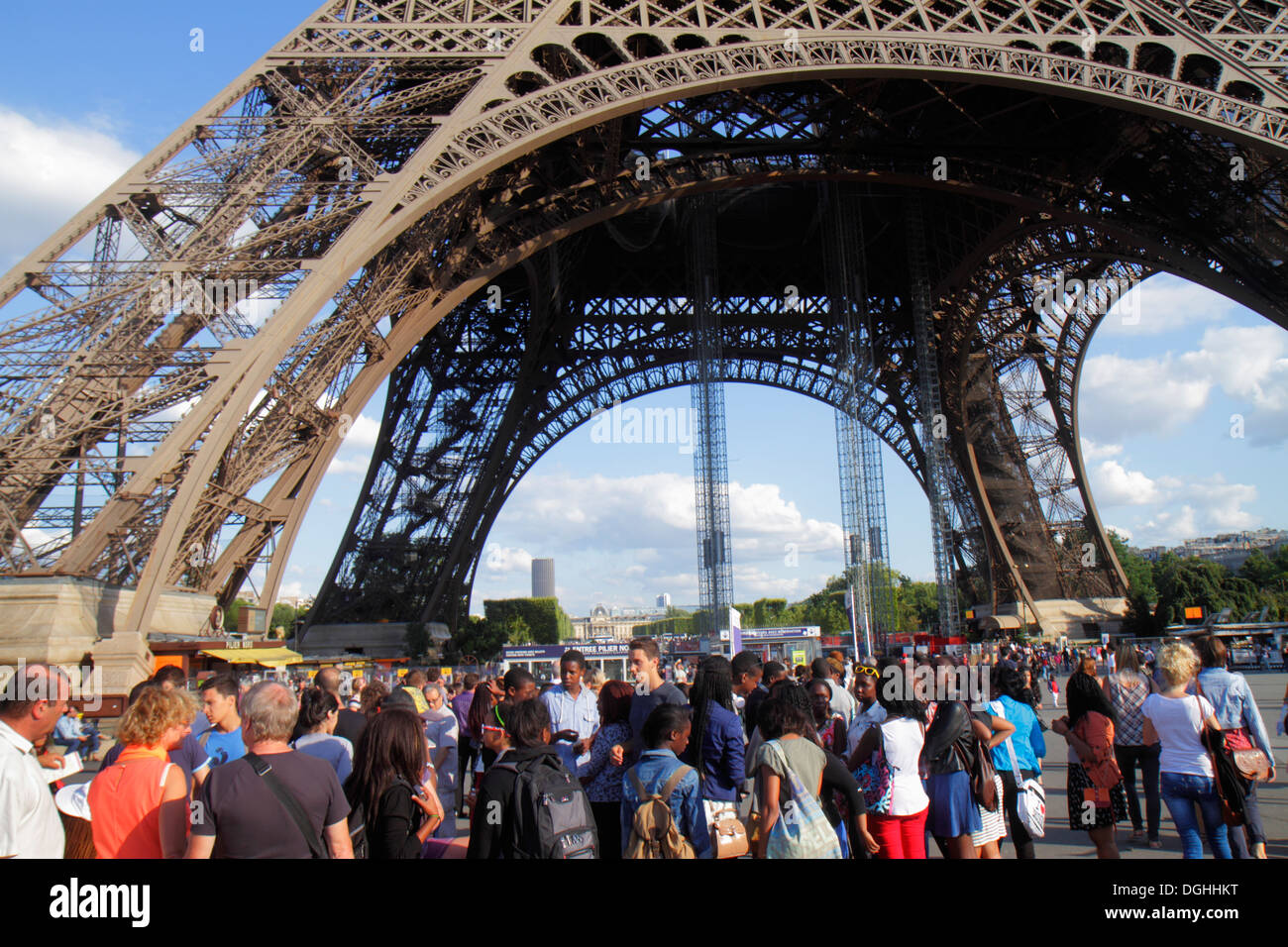 Paris France,Europe,French,7th arrondissement,Eiffel Tower,base,crowds ...