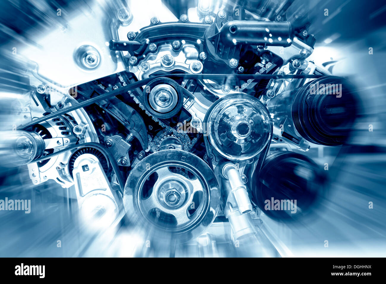 The car's engine closeup Stock Photo - Alamy
