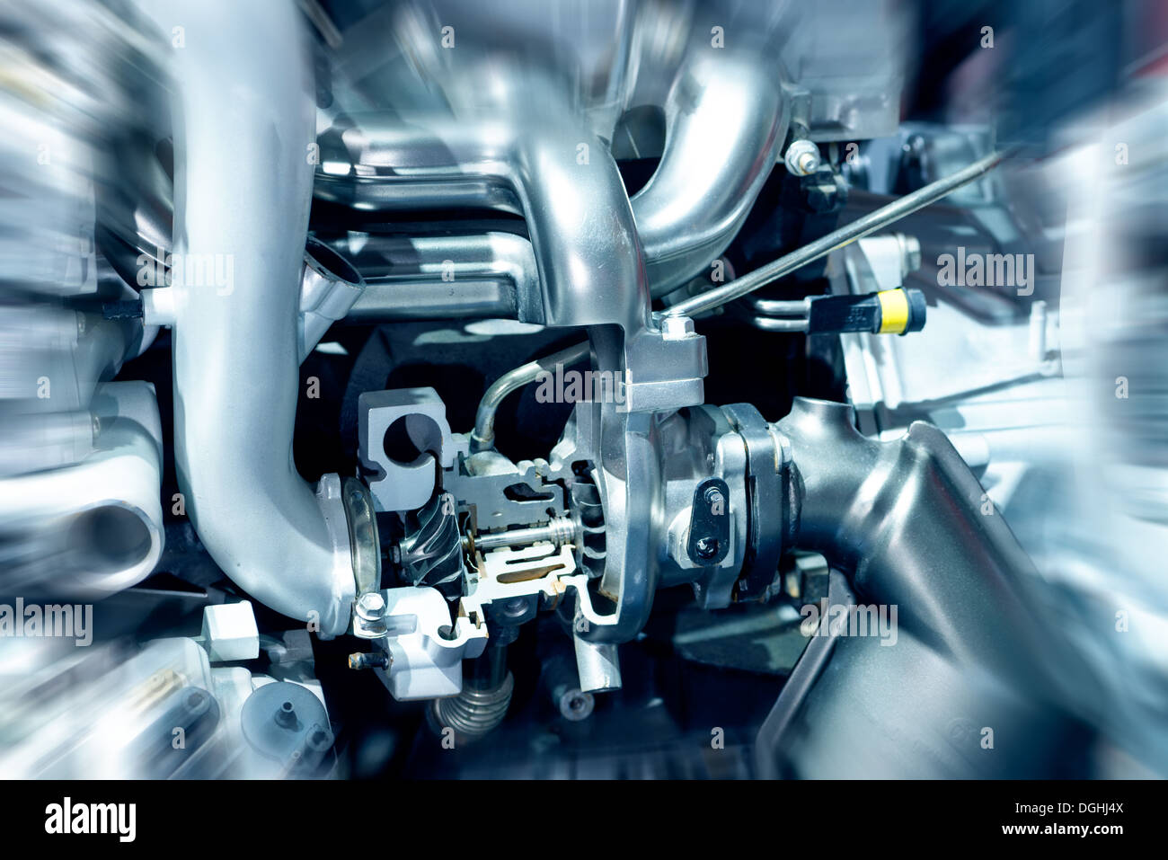 The car's engine closeup Stock Photo - Alamy