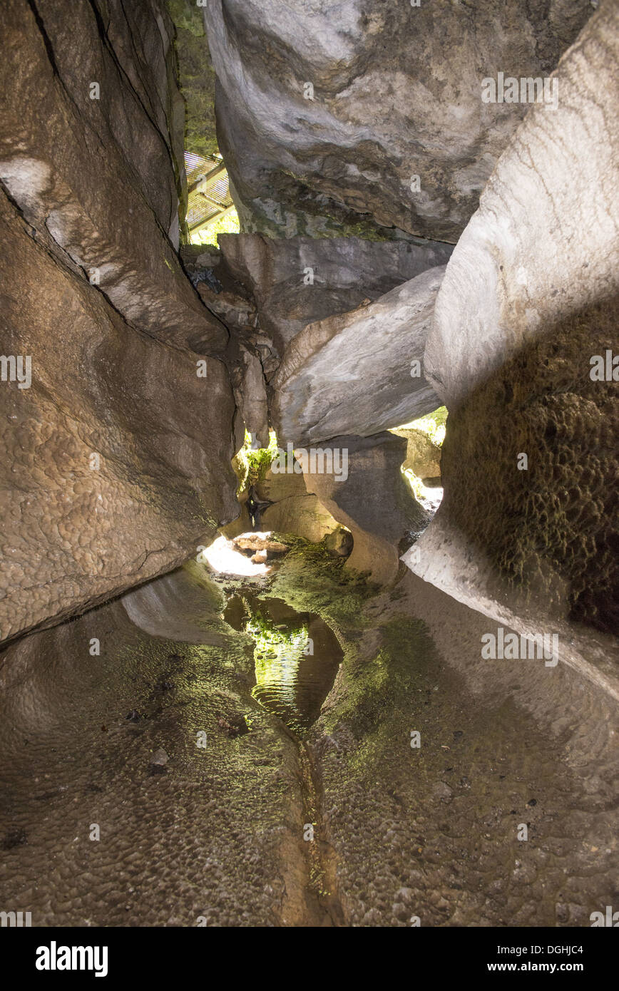 Interior of cave in gorge Tom Taylor's Cave How Stean Gorge Stean ...