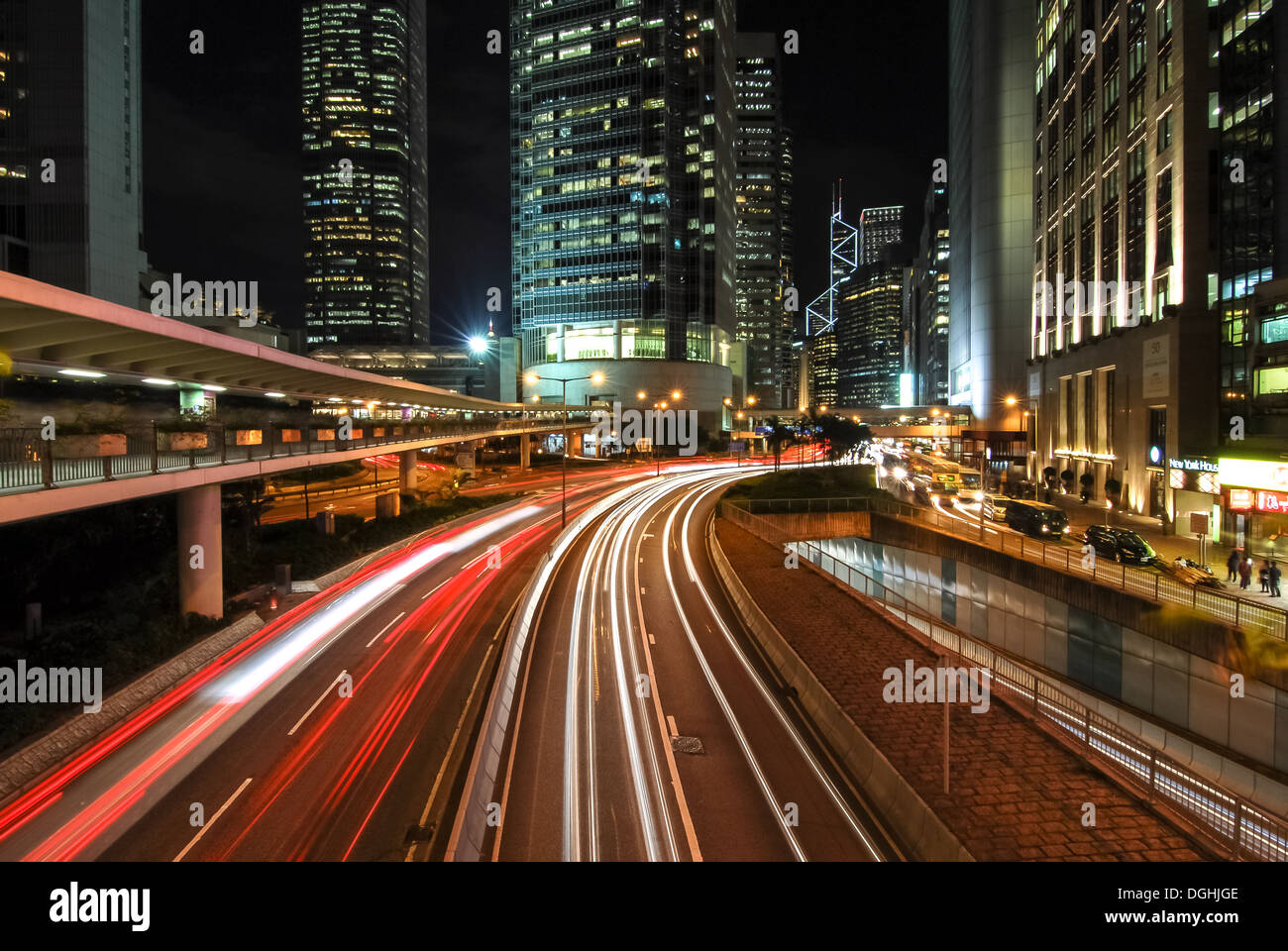 Night at Central, Hong Kong Stock Photo - Alamy