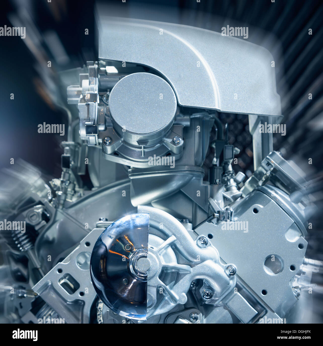 The car's engine closeup Stock Photo - Alamy