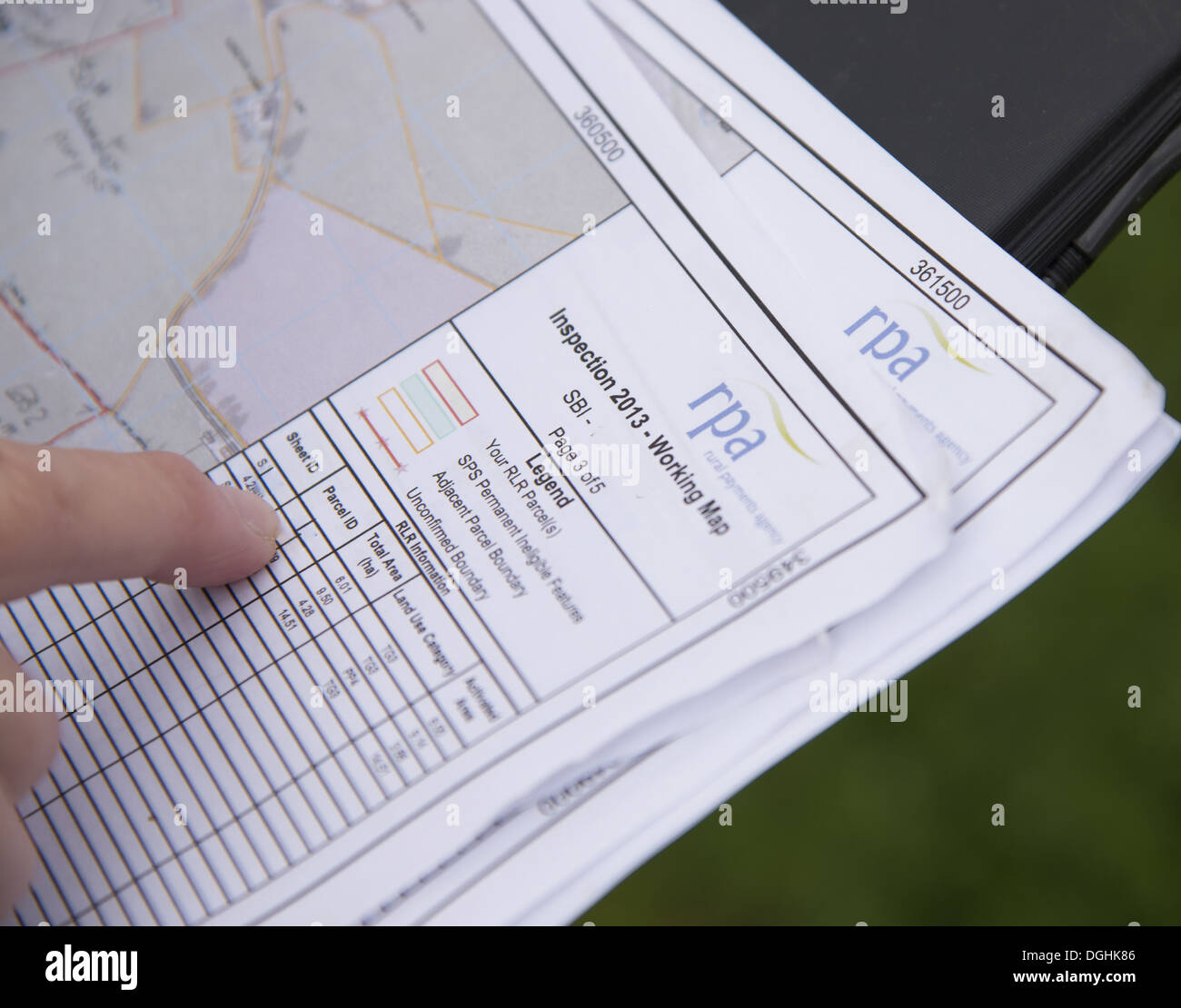 Rural Payments Agency working map, Cheshire, England, May Stock Photo ...