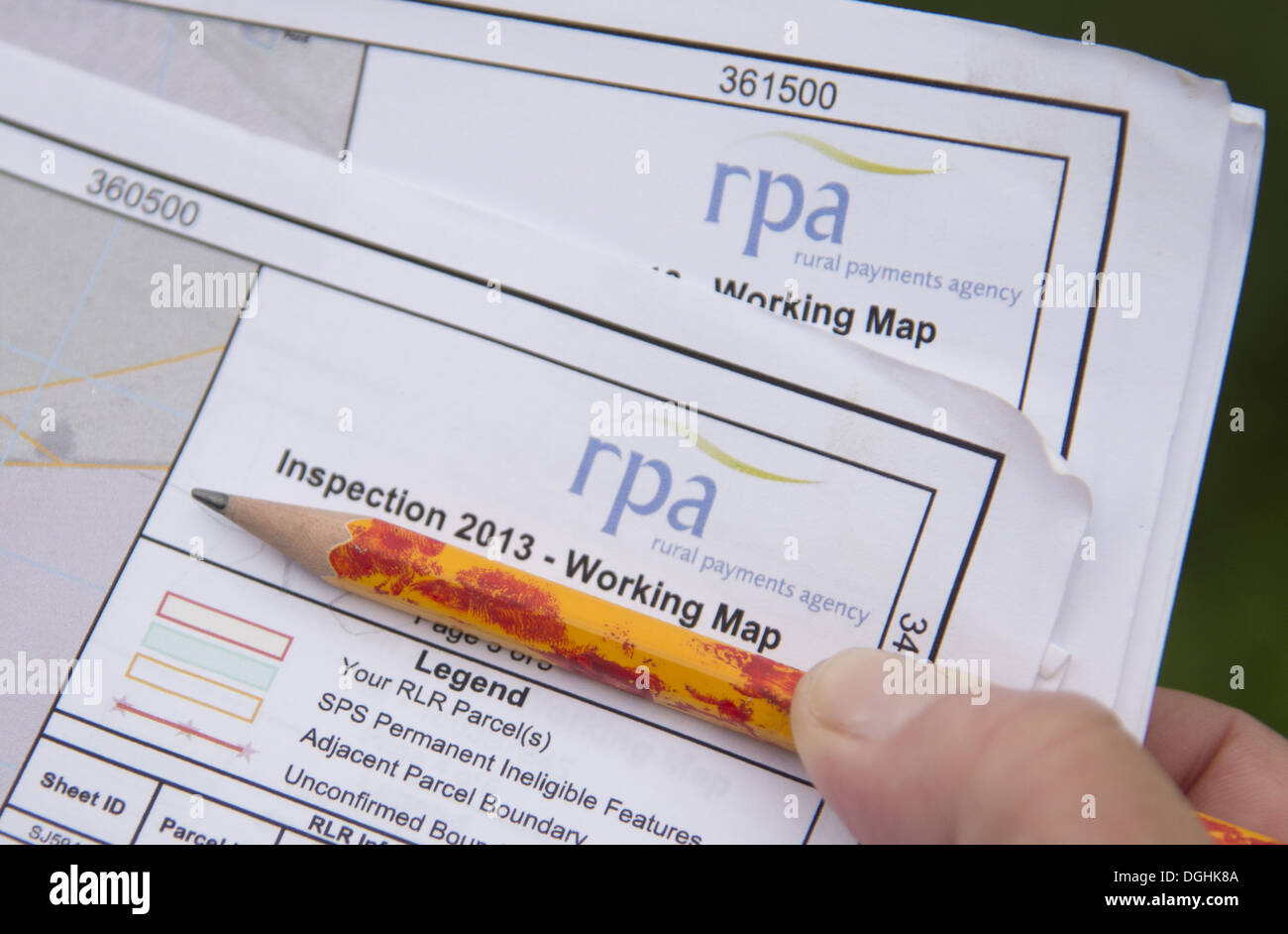 Rural Payments Agency working map, Cheshire, England, May Stock Photo ...