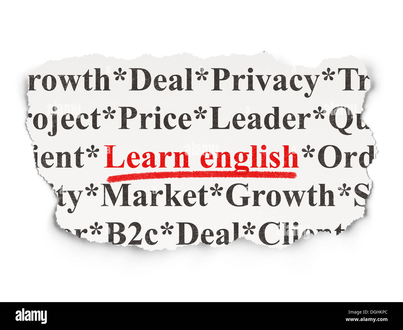 Abstract as learn english Cut Out Stock Images & Pictures - Alamy