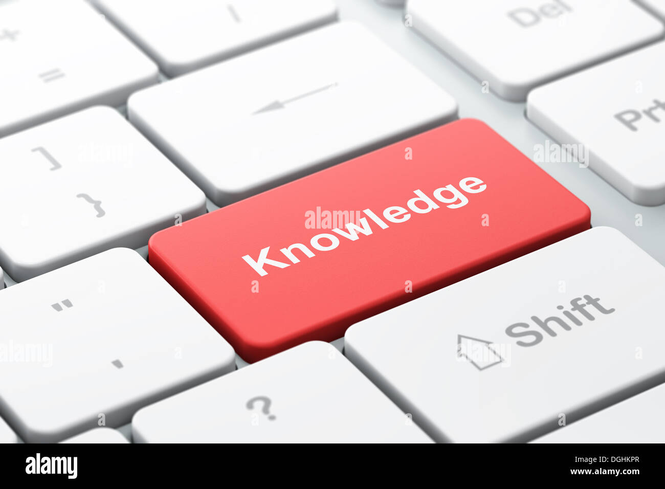 Education concept: computer keyboard with Knowledge Stock Photo - Alamy