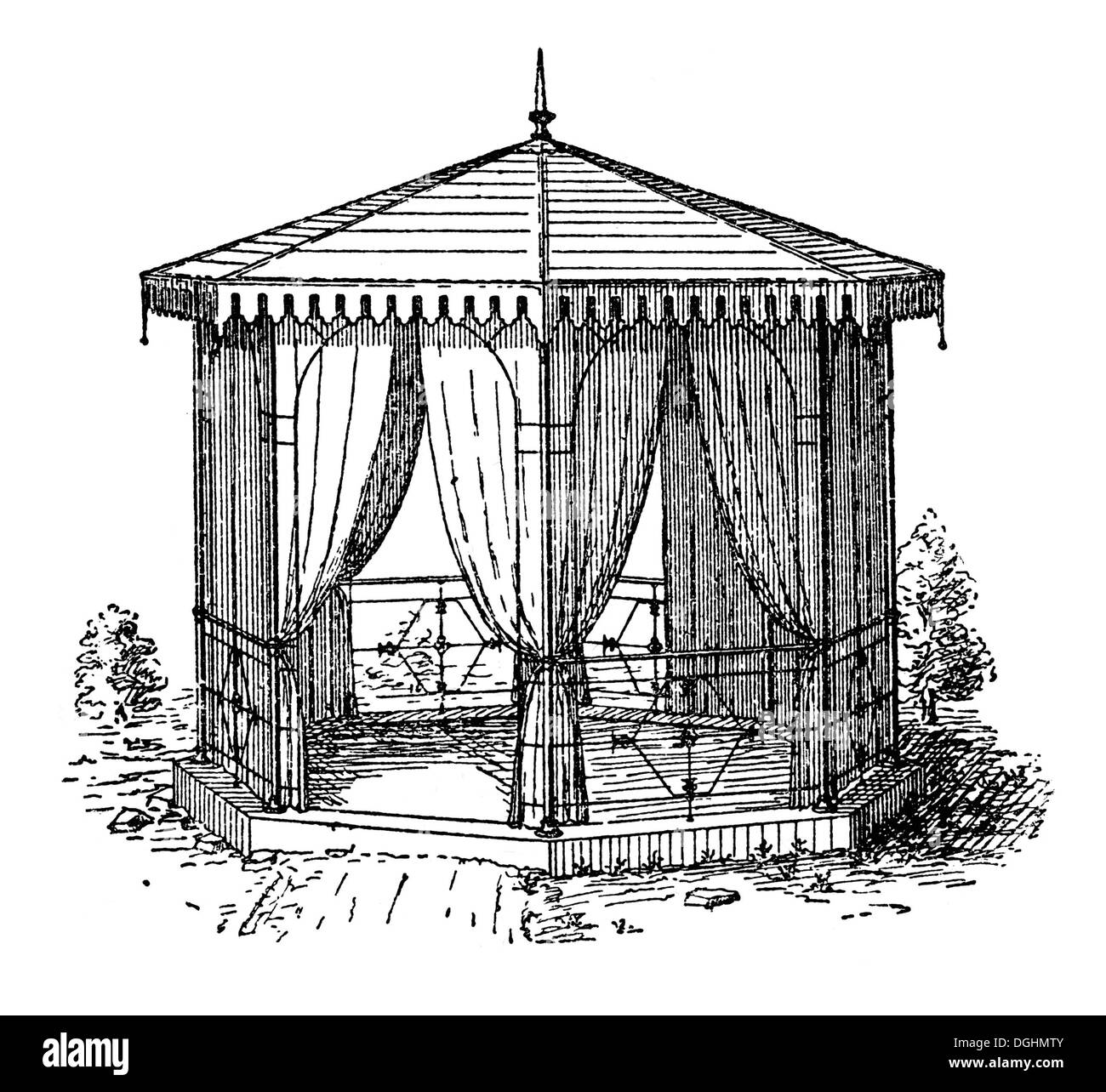 Illustrated tent Black and White Stock Photos & Images - Alamy