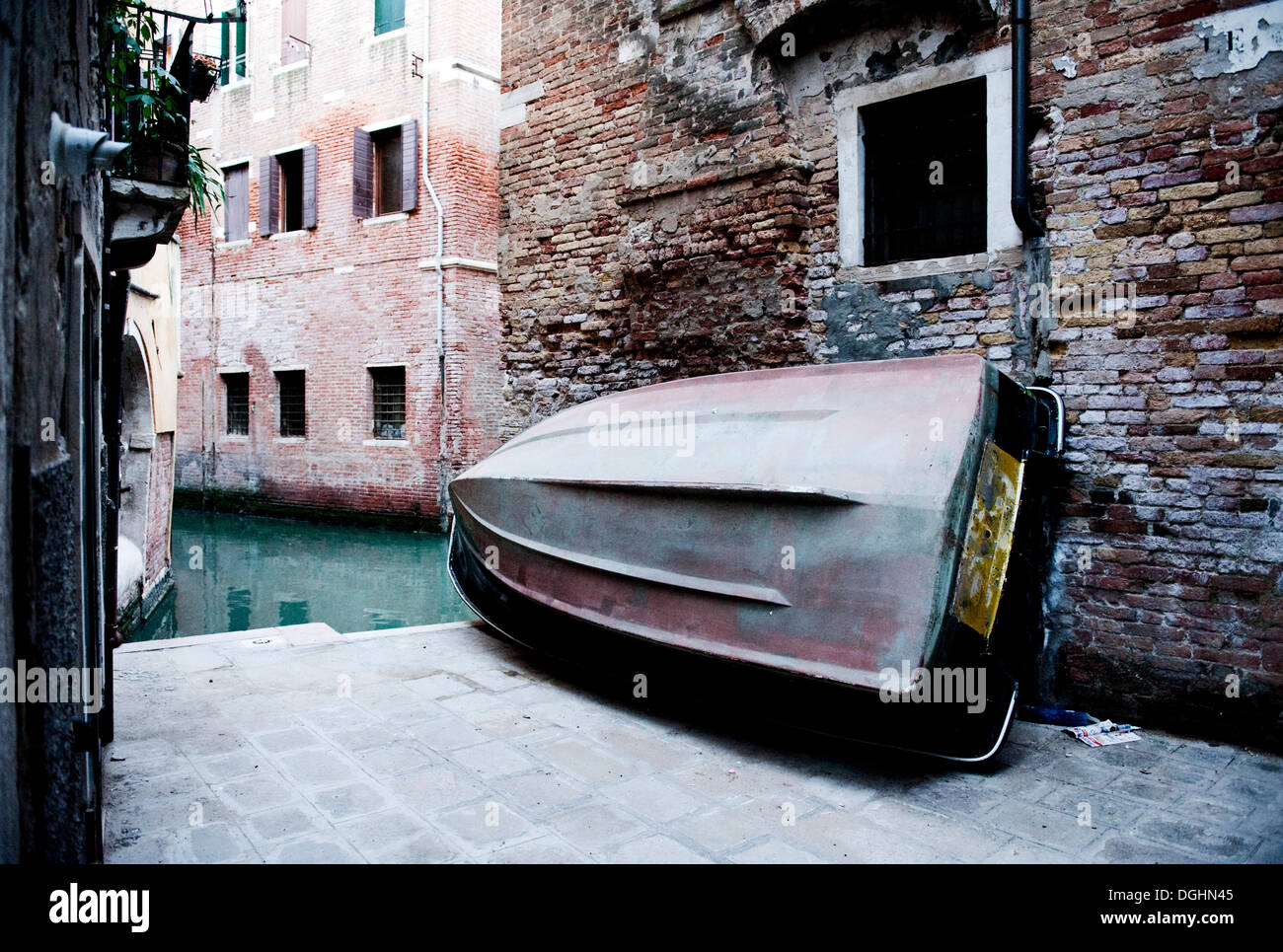 Landed boat in Venice, Italy, Europe Stock Photo - Alamy