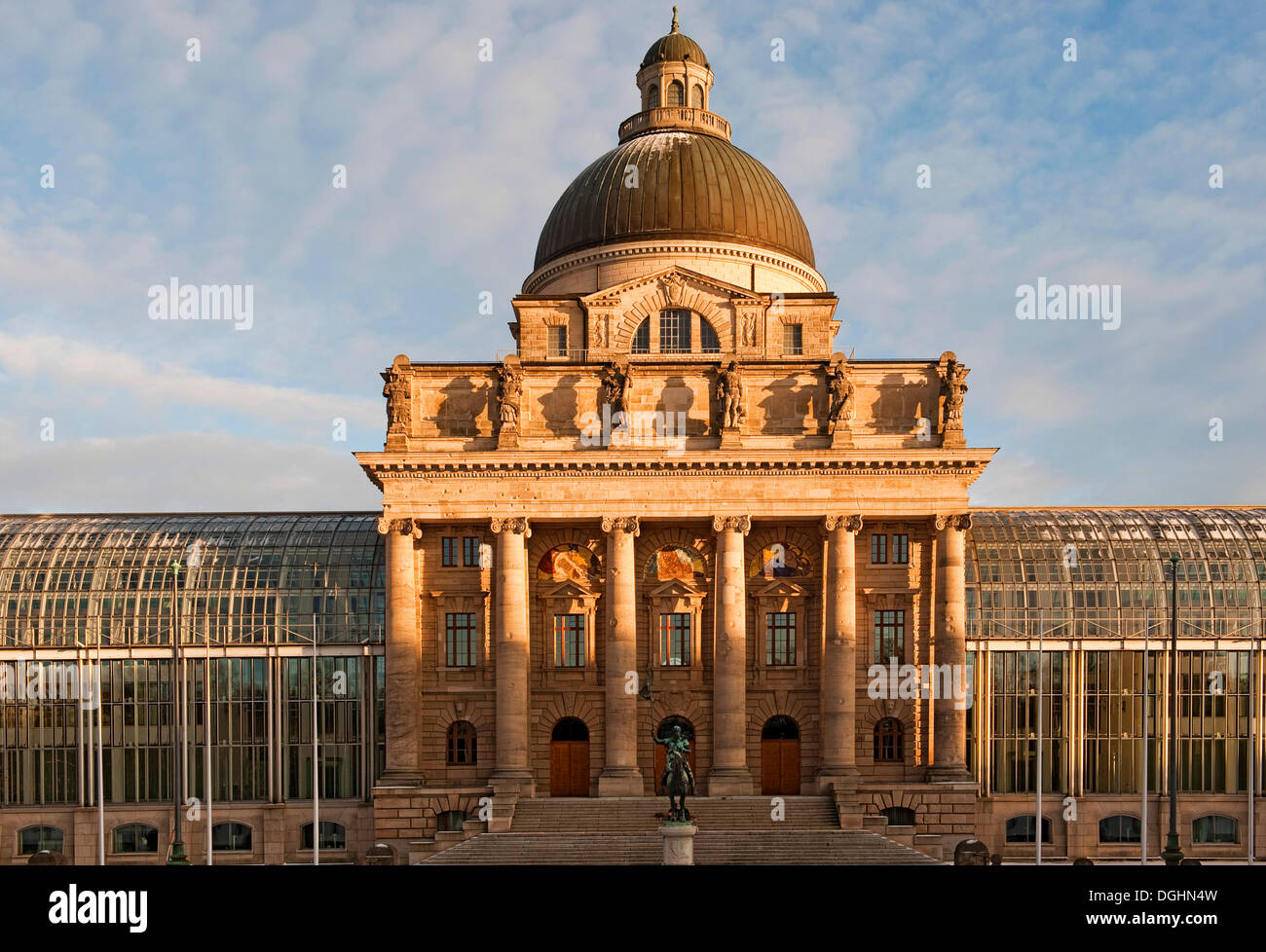 Bavarian State Chancellery at the Court Garden, with the central part ...